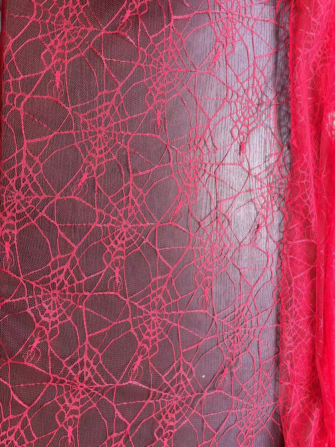 Halloween Spider Web Lace Fabric, Halloween Mesh Net Tulle Fabric for ...