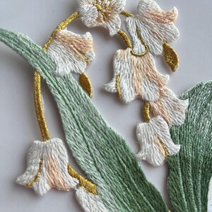 Beautiful Flower Patch, Lily of the Valley Sew on Patch, Bouquet Floral ...