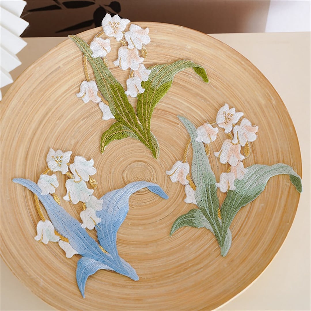 Beautiful Flower Patch, Lily of the Valley Sew on Patch, Bouquet Floral ...