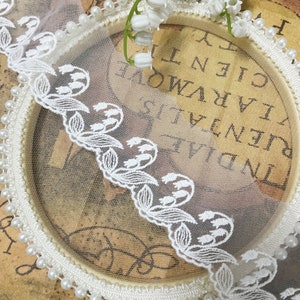 Floral Embroidered Lace, Lily of the Valley Floral Lace Trim, Sewing ...