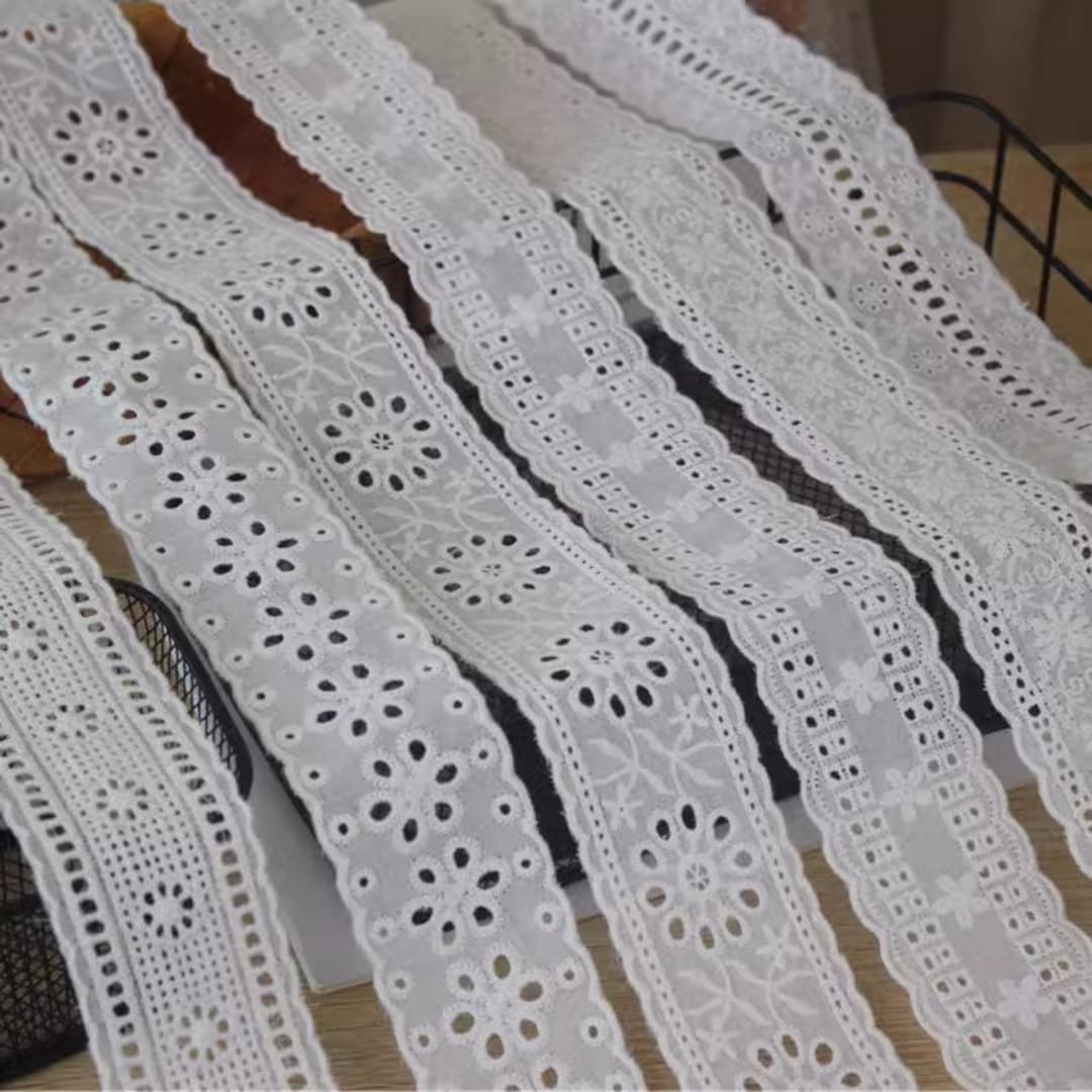 1.8" Wide Cotton Lace Trim, Vintage off White Cotton Trimming for ...