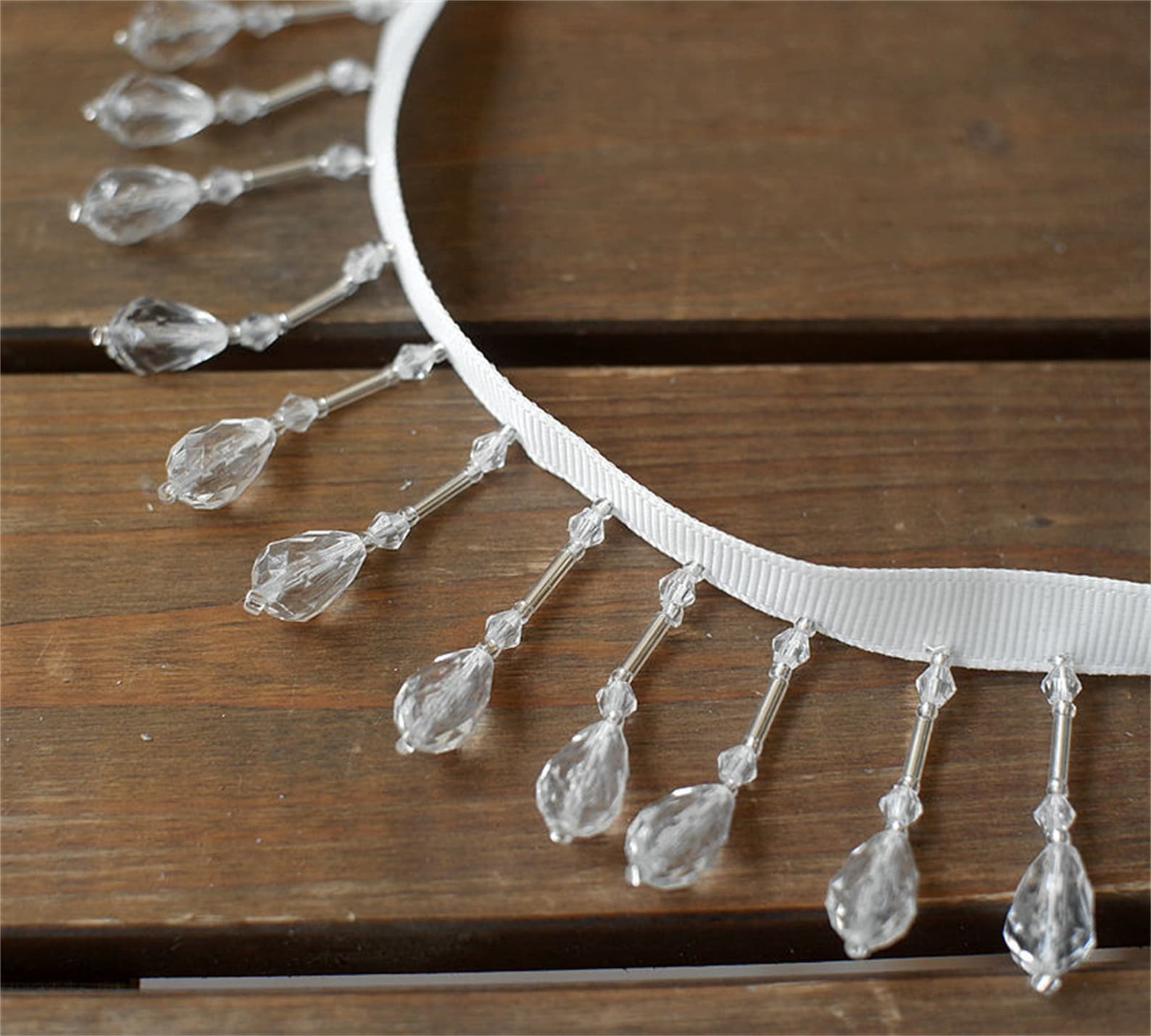Dangling Fringe Trim, Beaded Fringe Trim, Heavy Bead Trimming for Dance ...