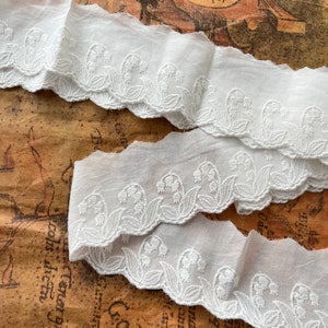 Floral Embroidered Lace, Lily of the Valley Floral Lace Trim, Sewing ...
