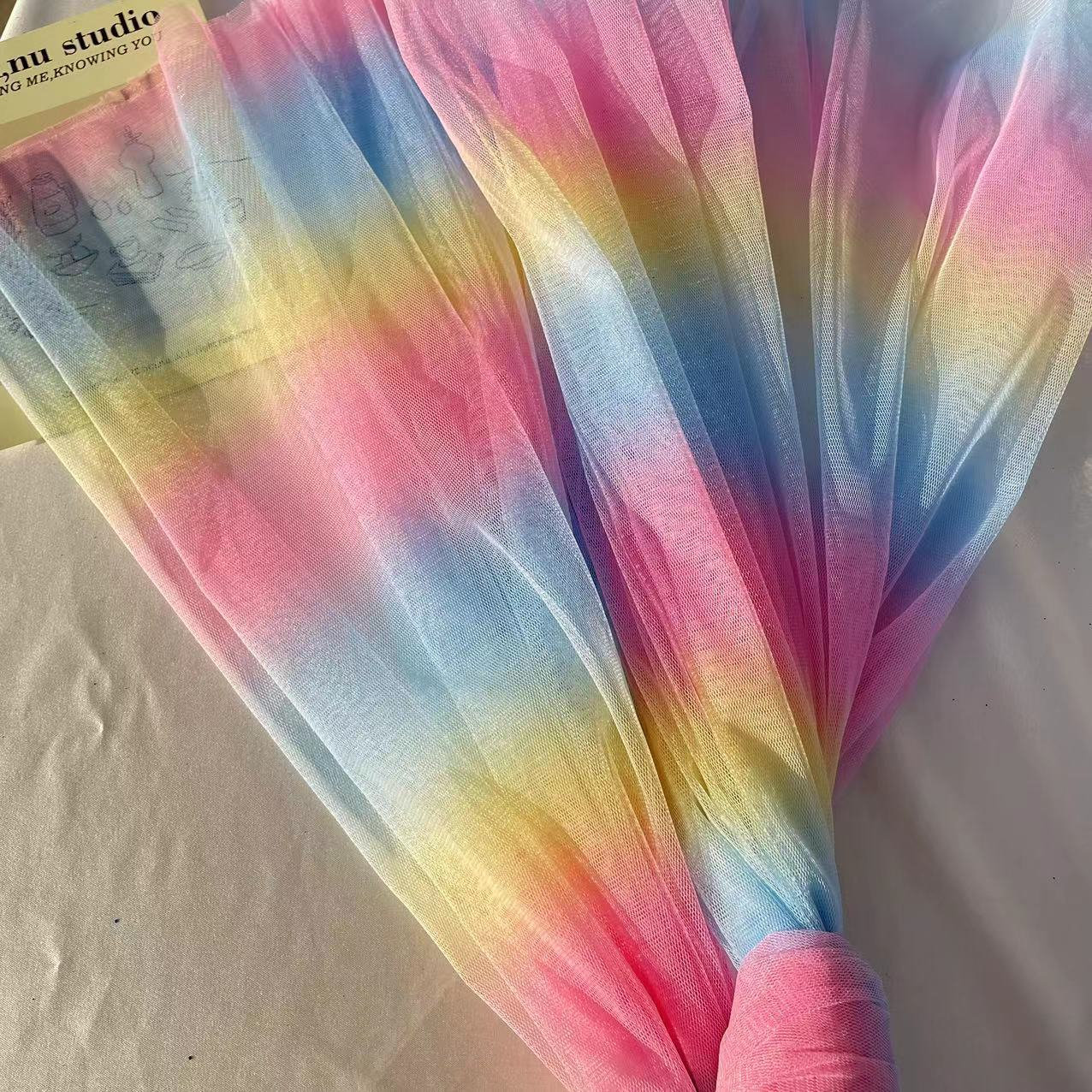 Rainbow Tulle Fabric Illusion Ombre Tulle Lace Fabric for Prom - Etsy