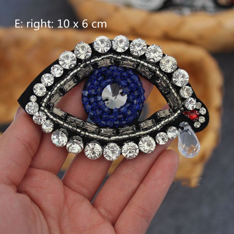 Evil Eyes Beaded Badge, Crying Eye Patch, Colorful Evil Eye ...