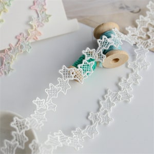 Pretty Star Lace Trim Venice Guipure Star Lace Trimming for DIY Bridal ...