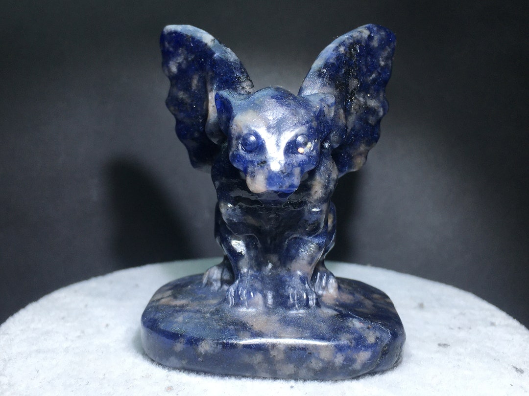 2.4'' Natural Sodalite Quartz,crystal Gargoyle,dog Skull,sodalite ...