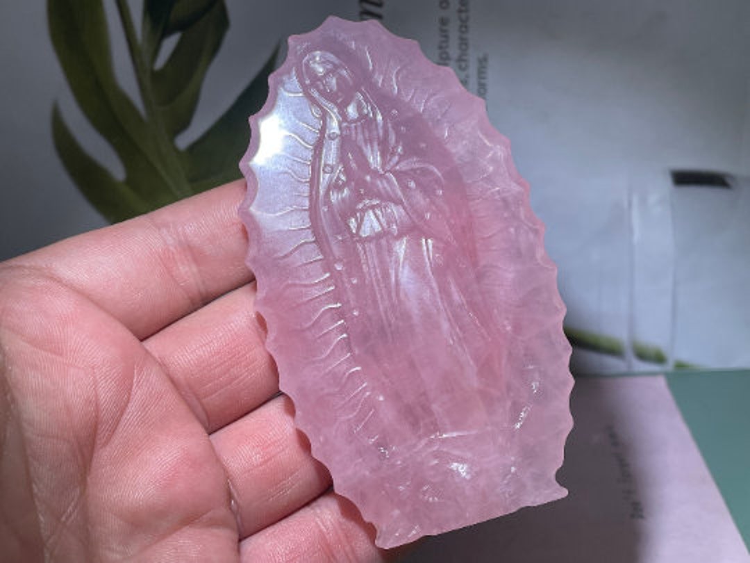 3.5'' Natural Pink Rose Quartz,quartz Crystal,hand Carved,crystal Jesus ...