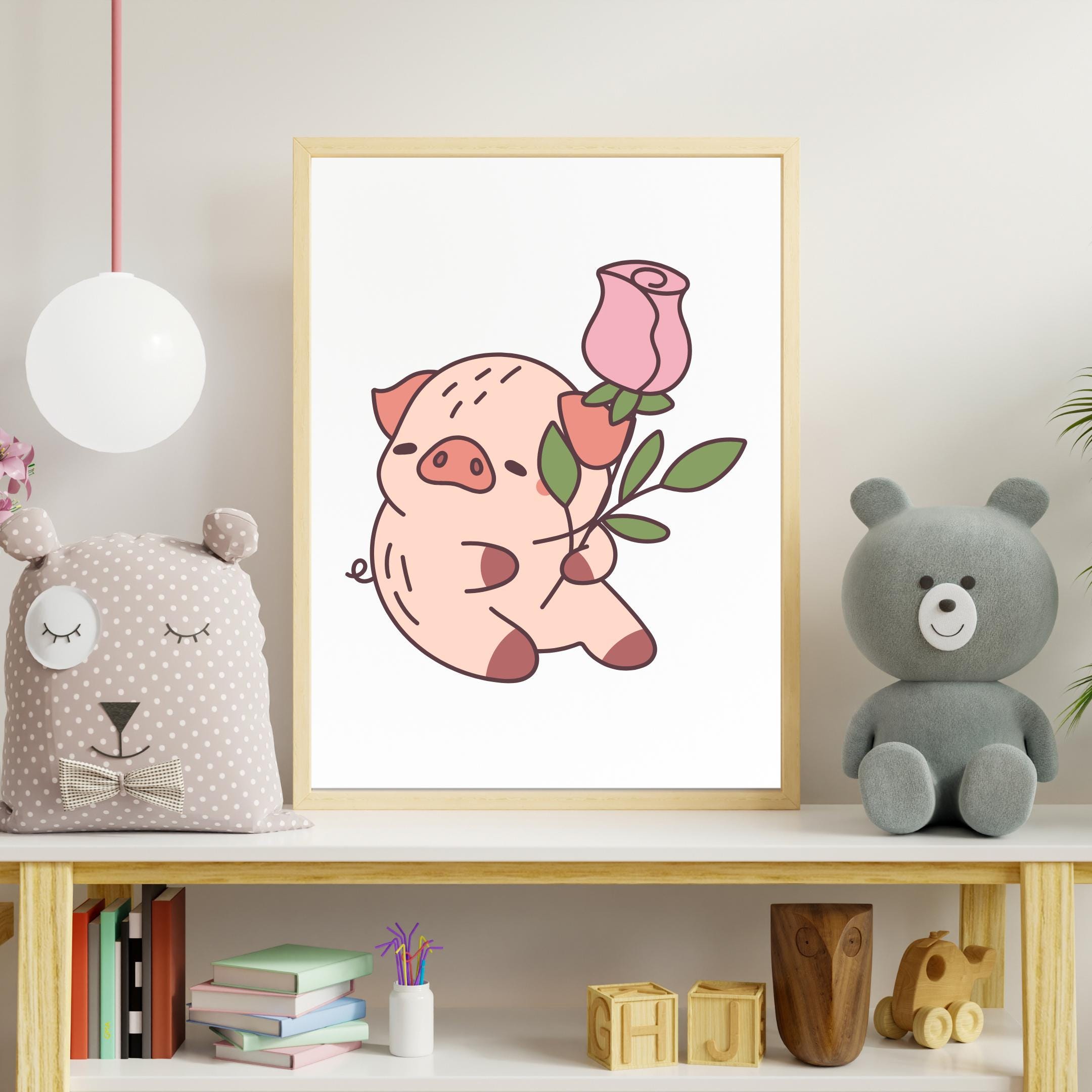 200+ Cute Pig PNG, Funny Pig Clipart, Cute Digital Sticker, Kawaii ...