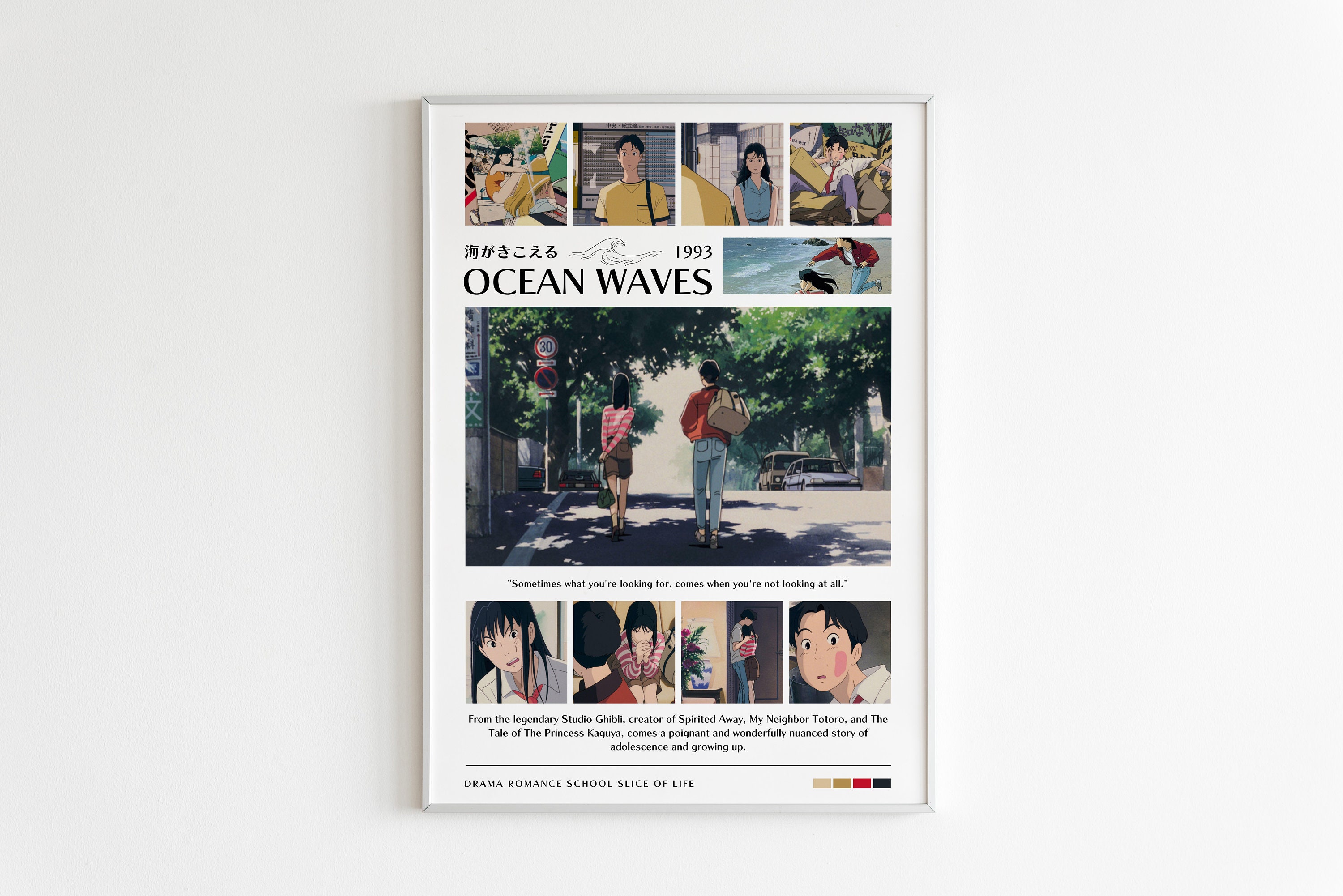 Studio Ghibli Movie Poster, Ocean Waves, Digital Download, Home Decors, Cinematic Poster - Etsy