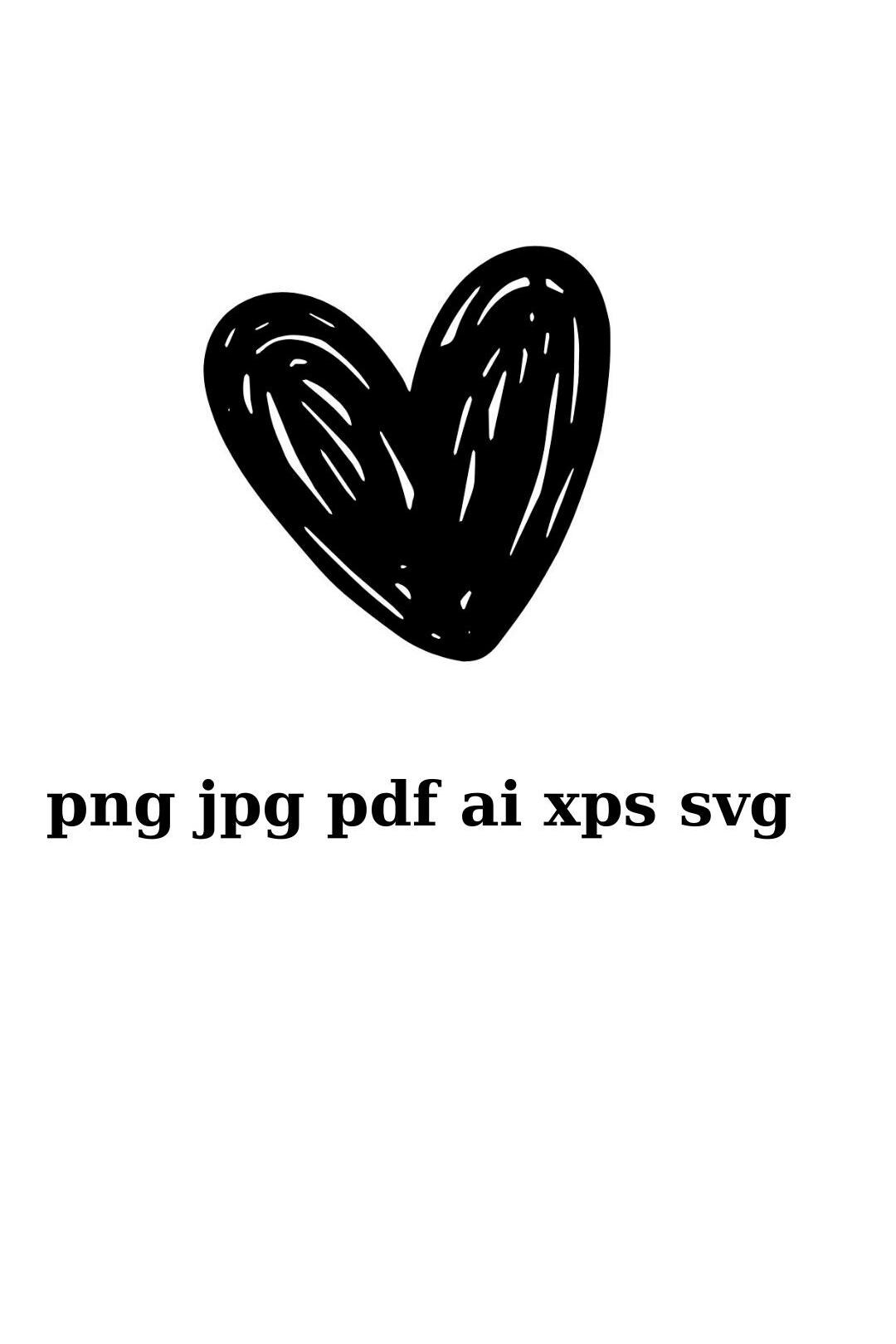 Hand Drawn Heart Svg,cute Heart, Love Svg,heart Svg,png,jpg,eps,pdf,zip ...