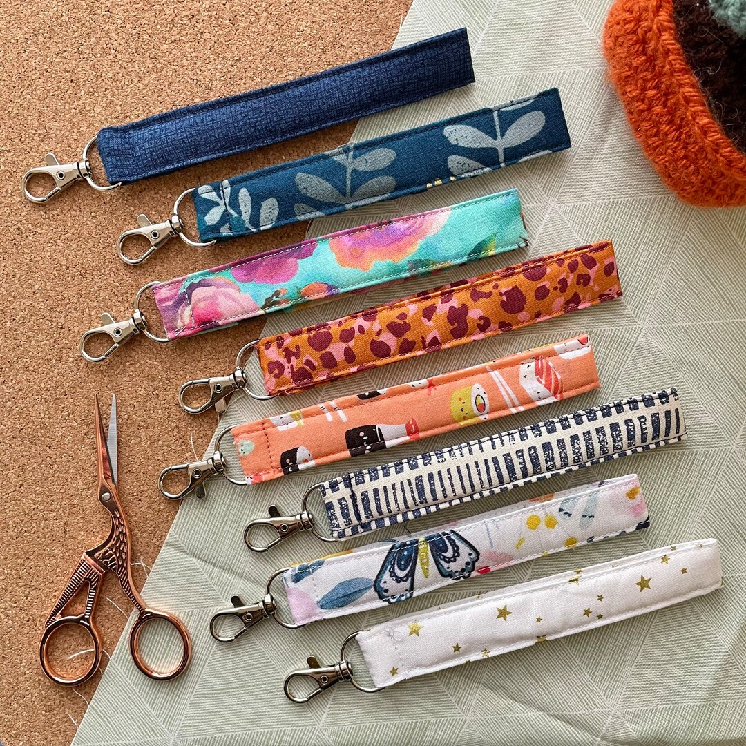 Cute Cotton Fabric Wristlet With Lobster Clasp - Etsy