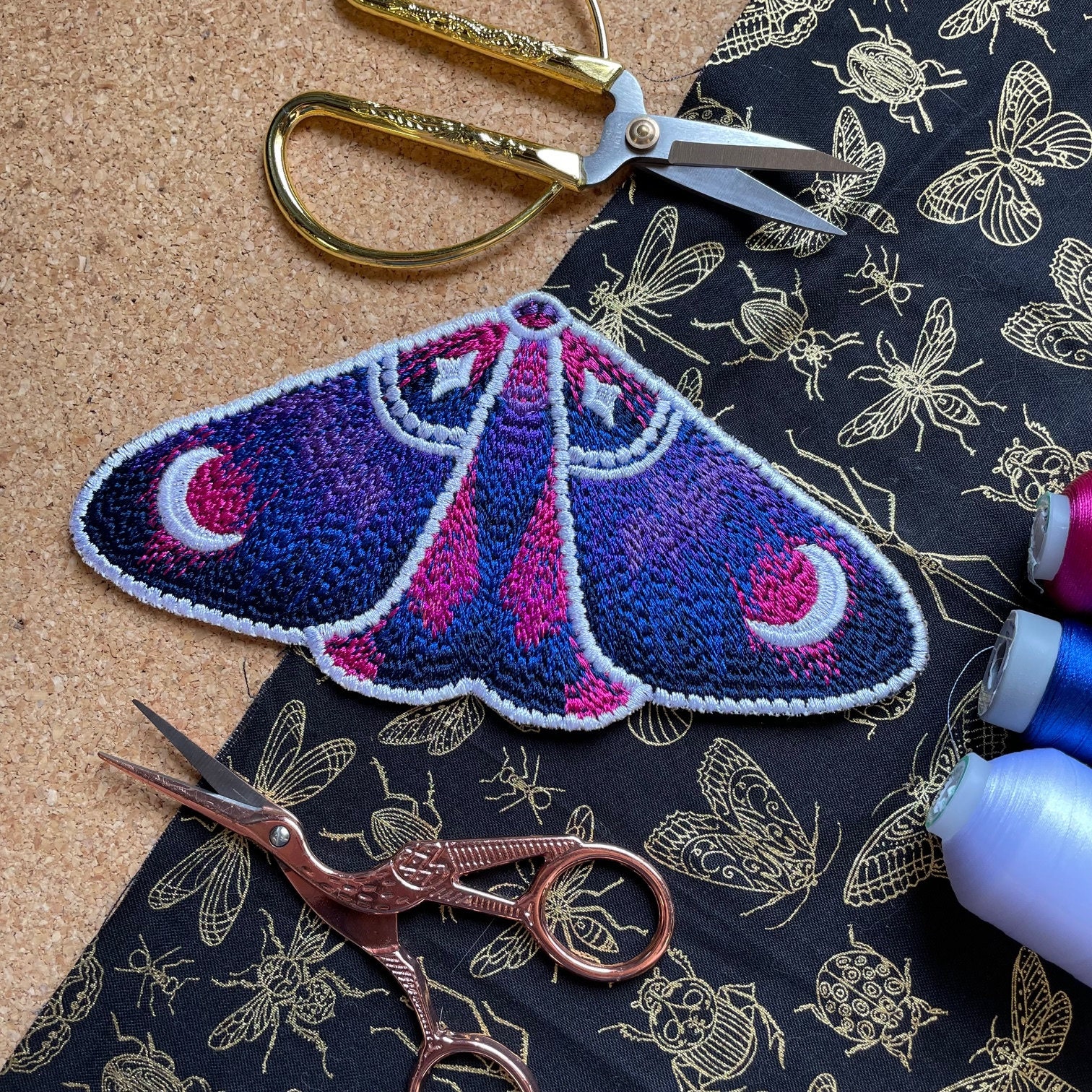 Large Pride Flag Moth Machine Embroidered Felt Iron-on Patches - Etsy