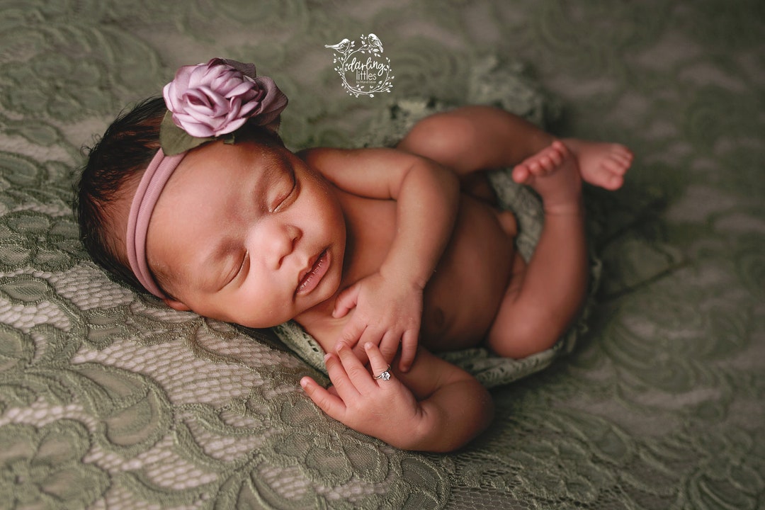 Silver Newborn Ring, Diamond Ring, Baby Bling, Newborn Photo Shoot Prop ...