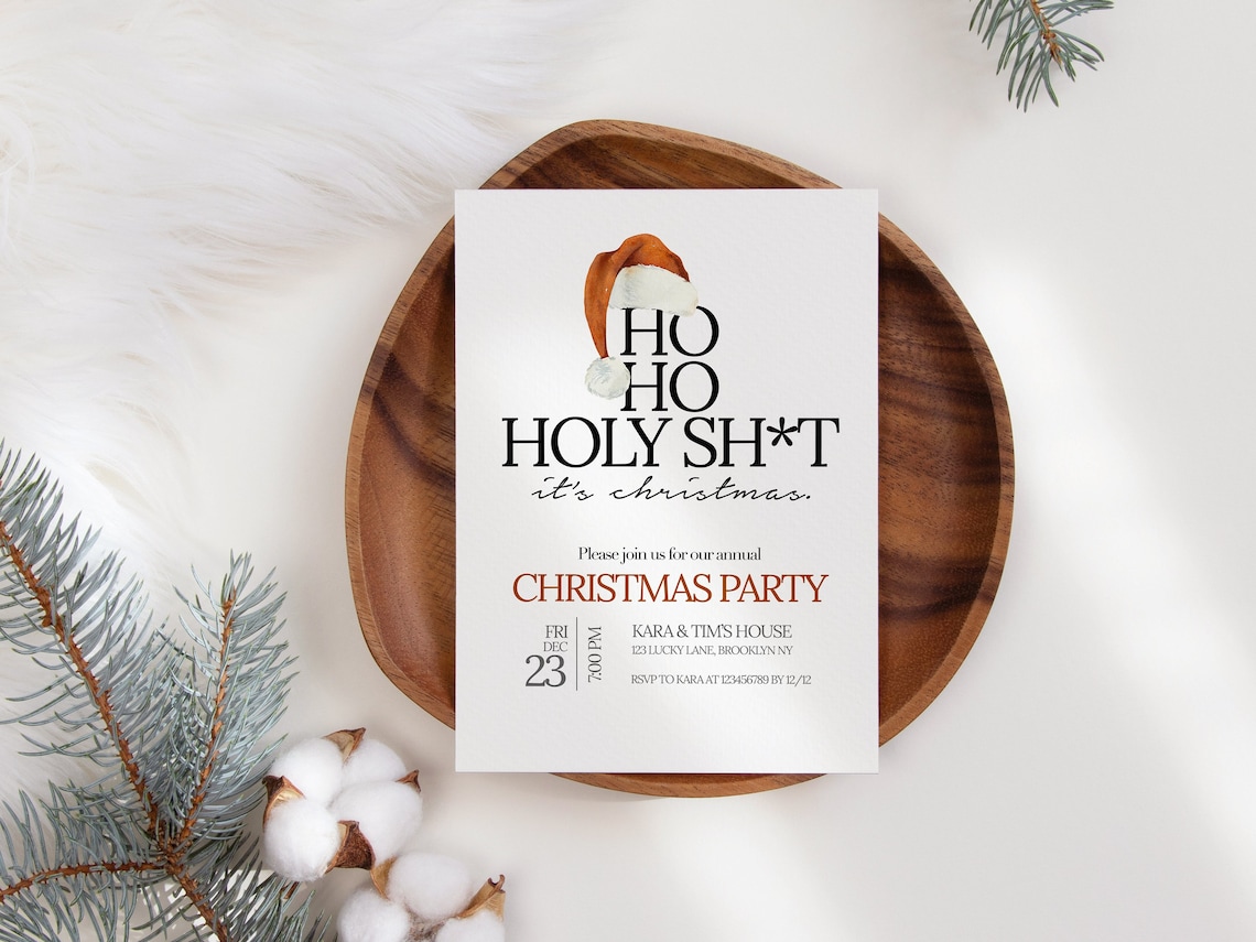 Funny Christmas Party Invitation Friendsmas Party Invitation - Etsy