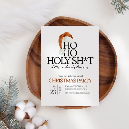 Funny Christmas Party Invitation Friendsmas Party Invitation - Etsy