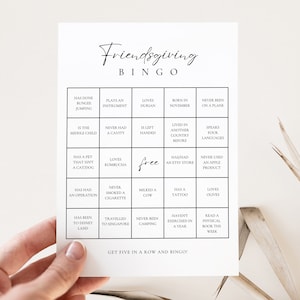 Friendsgiving Bingo Party/event Game, Instant Download, Printable ...