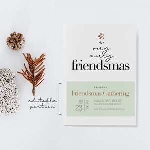 A Very Merry Friendsmas Party Invitation, Christmas Party Invitation ...