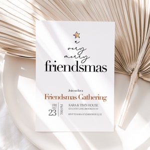 A Very Merry Friendsmas Party Invitation, Christmas Party Invitation ...