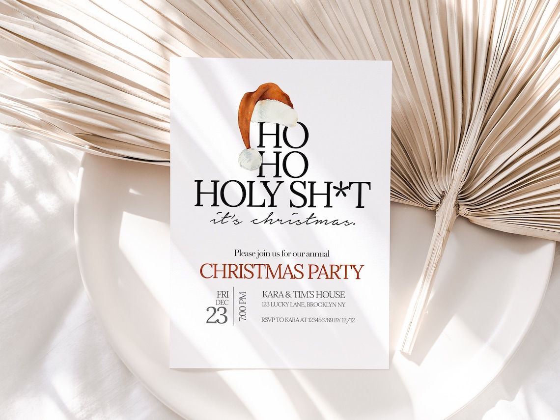 Funny Christmas Party Invitation Friendsmas Party Invitation - Etsy