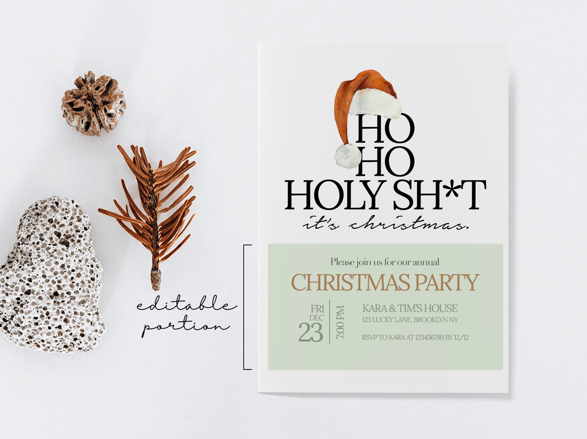 Funny Christmas Party Invitation Friendsmas Party Invitation - Etsy