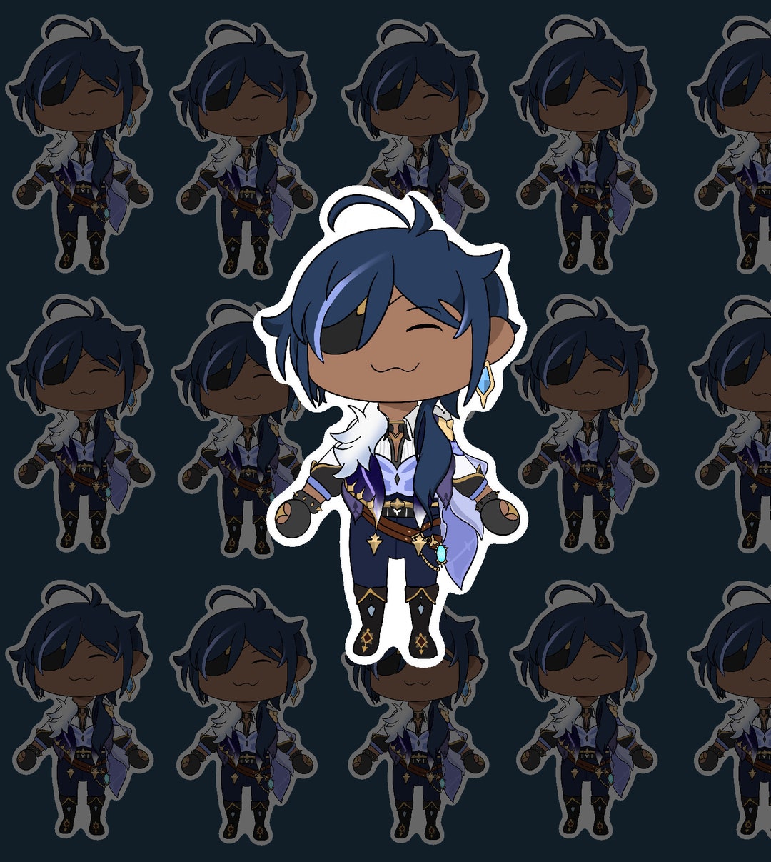 Genshin Impact Chibi Kawaii Waterproof Kaeya Sticker! - Etsy