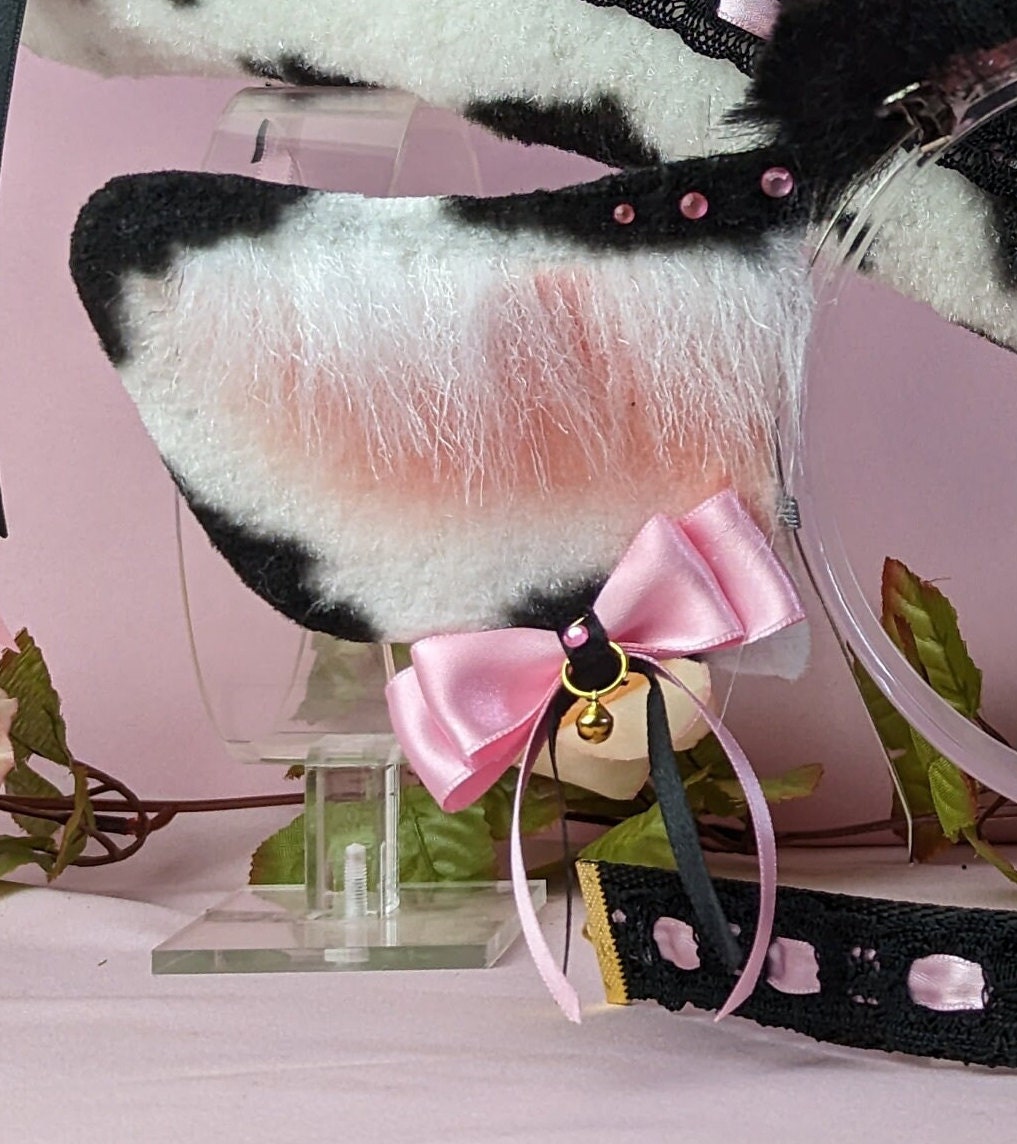 Cow Ears With Horns and Tail With Bell Set Cosplay Ears - Etsy