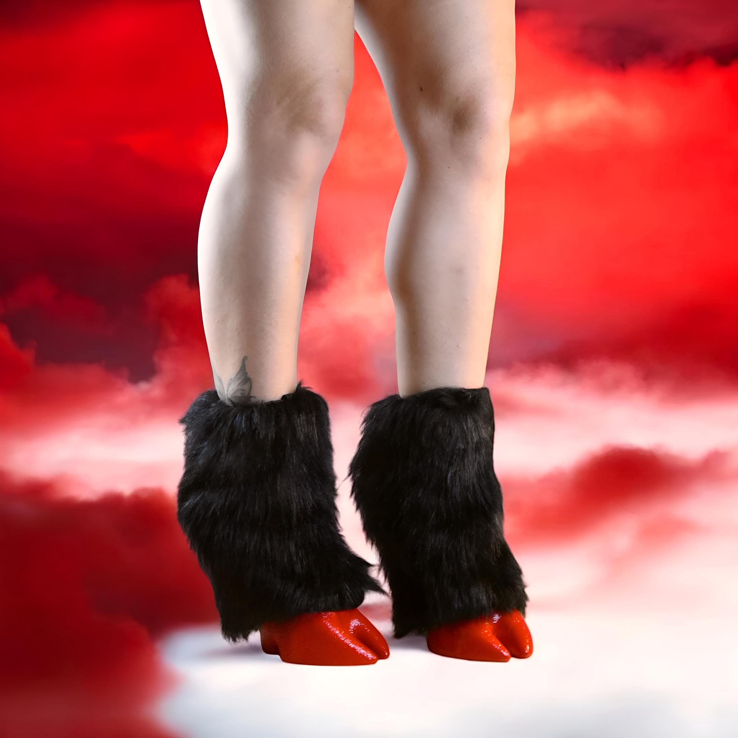 CUSTOM Hooves With Faux Fur Boot Covers - Etsy