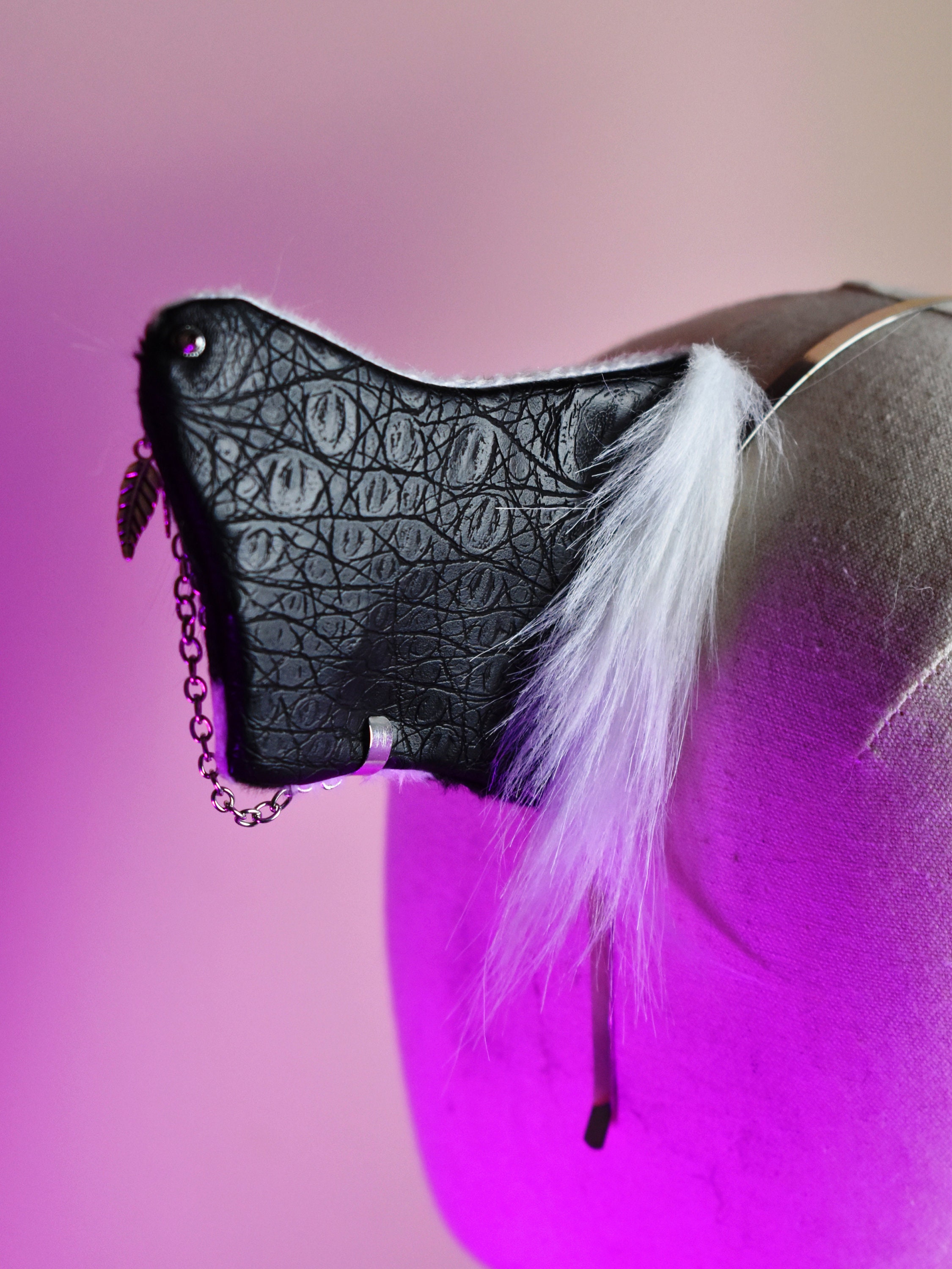 Cow Ears With Horns and Leather Tail Set, Cosplay Ears, Cattle Cosplay ...