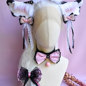 Cow Ears With Horns and Necklace With Bell Set, Cosplay Ears, Cattle ...