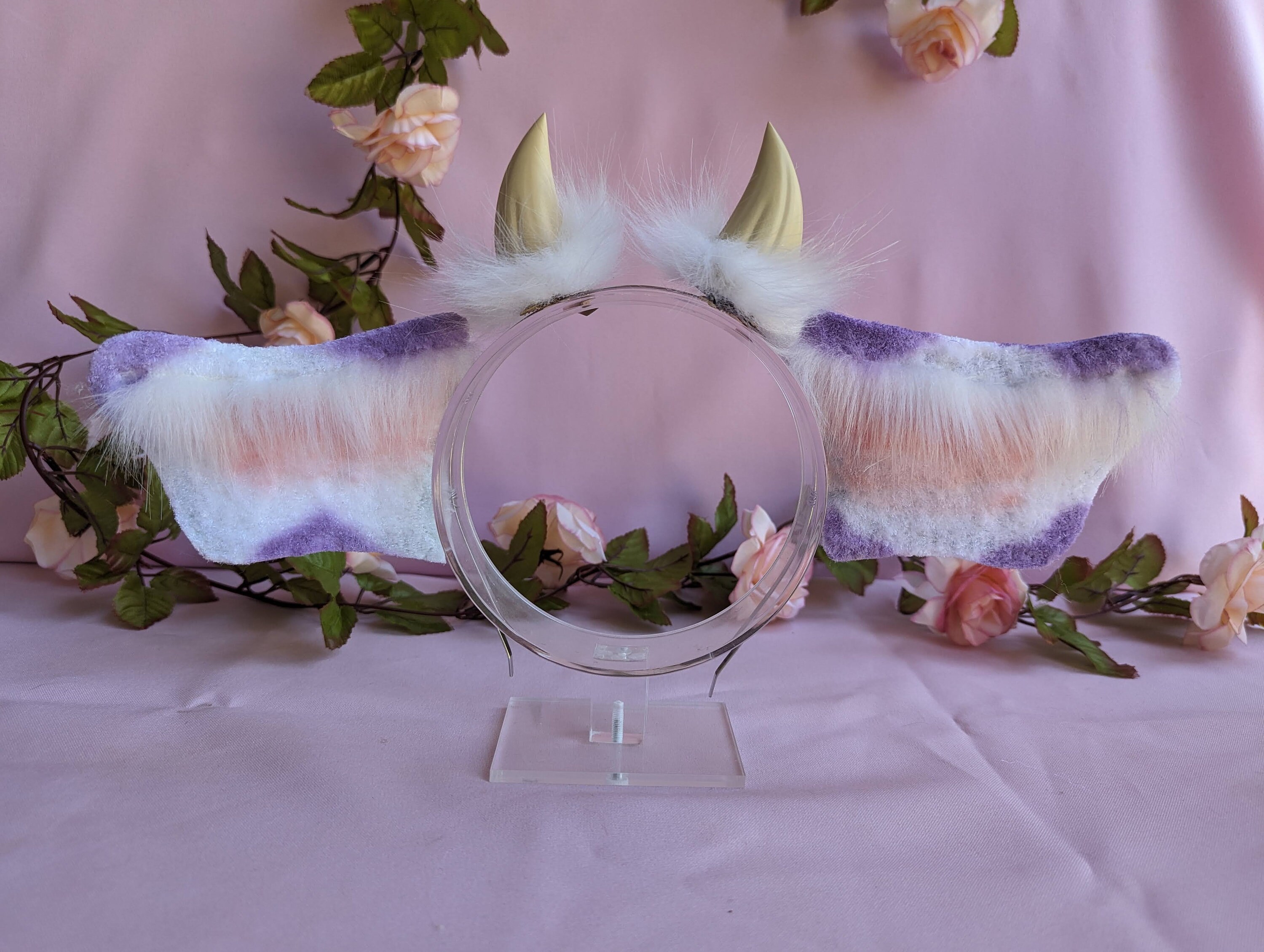 Cow Ears Faux Fur Ears and Horns Cosplay Kemonomimi Pet Play - Etsy