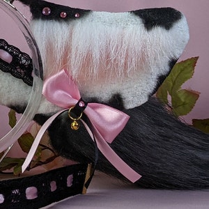 Cow Ears With Horns and Tail With Bell Set, Cosplay Ears, Cattle ...