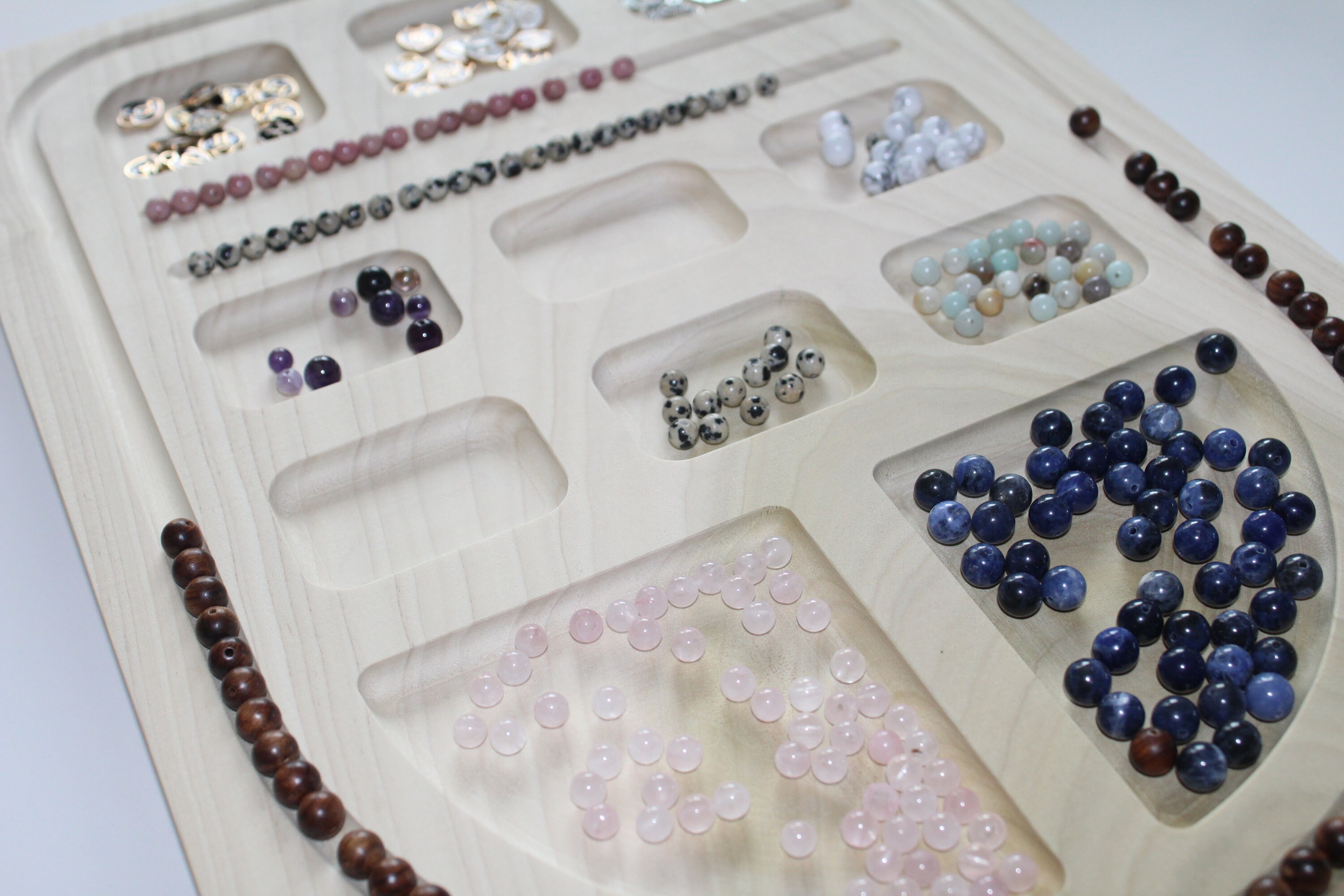 Mala Bead Design Board Wood Jewelry Beading Tray Necklace - Etsy