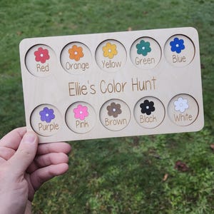 Color Hunt Board Montessori Scavenger Hunt Personalized Nature ...