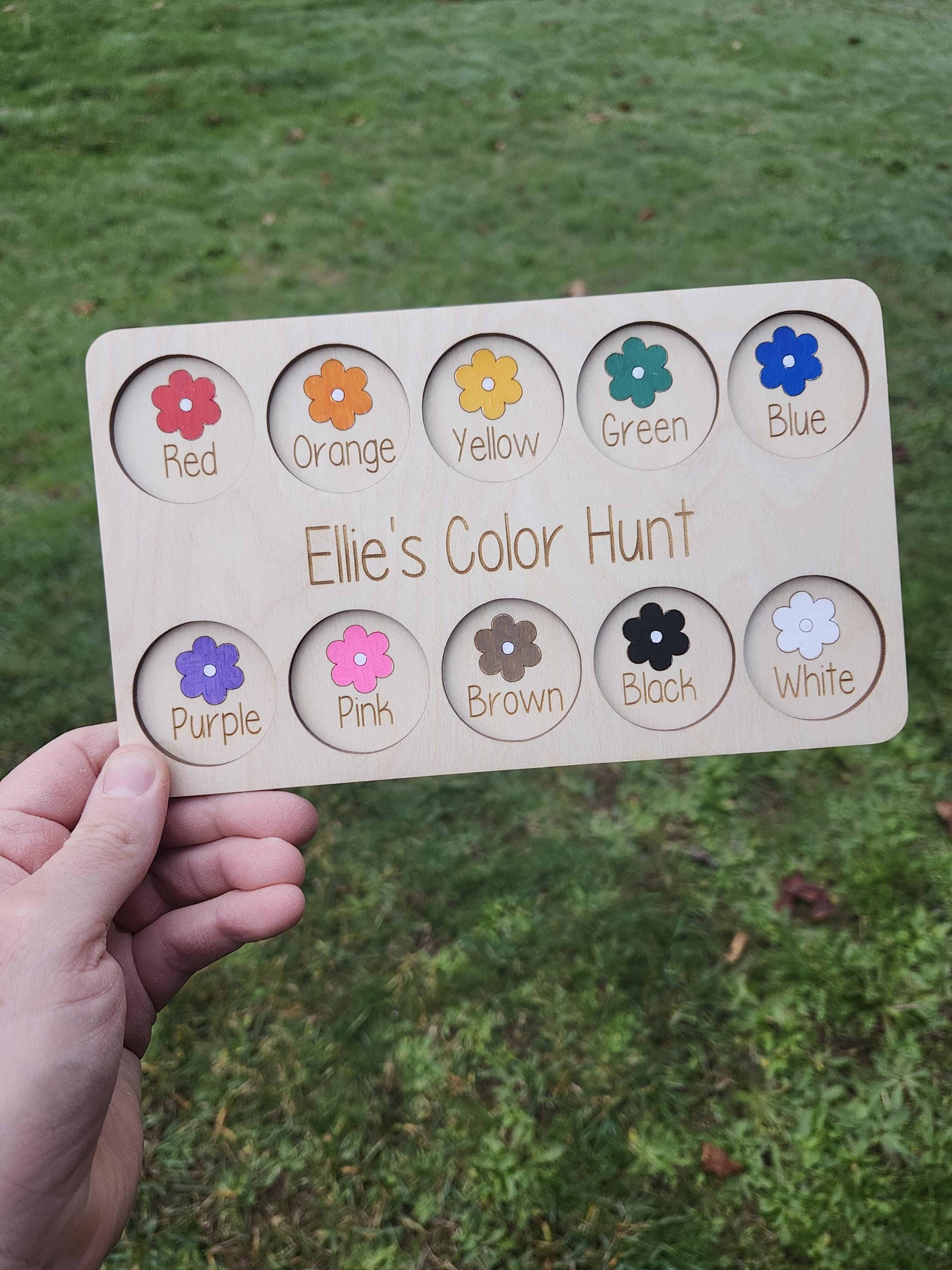 Color Hunt Board Montessori Scavenger Hunt Personalized Nature ...