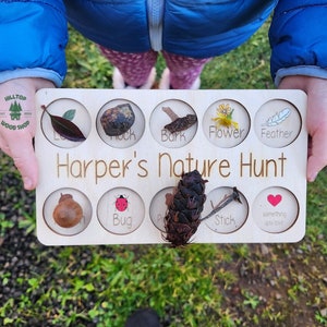 Nature Hunt Board Montessori Scavenger Hunt Personalized Nature ...
