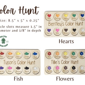 Color Hunt Board Montessori Scavenger Hunt Personalized Nature ...