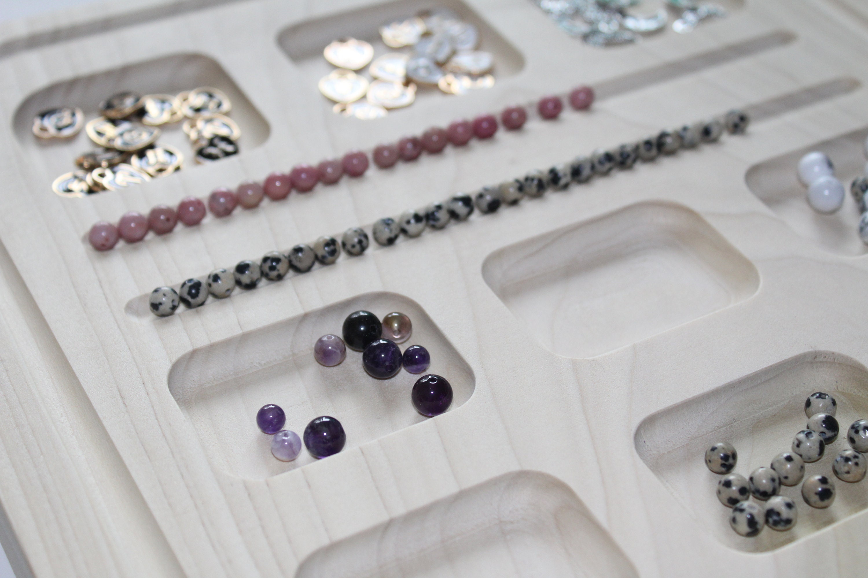Mala Bead Design Board Wood Jewelry Beading Tray Necklace - Etsy