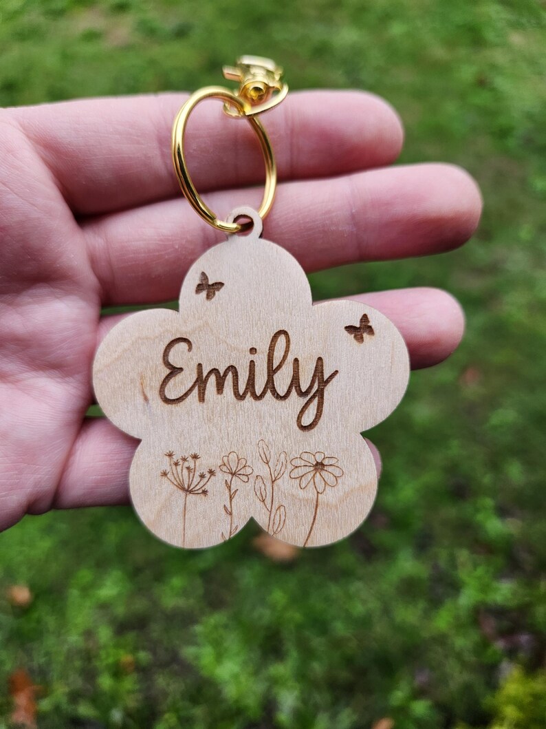 Personalized Name Keychain Backpack Name Tag, Acrylic Keychain Custom ...