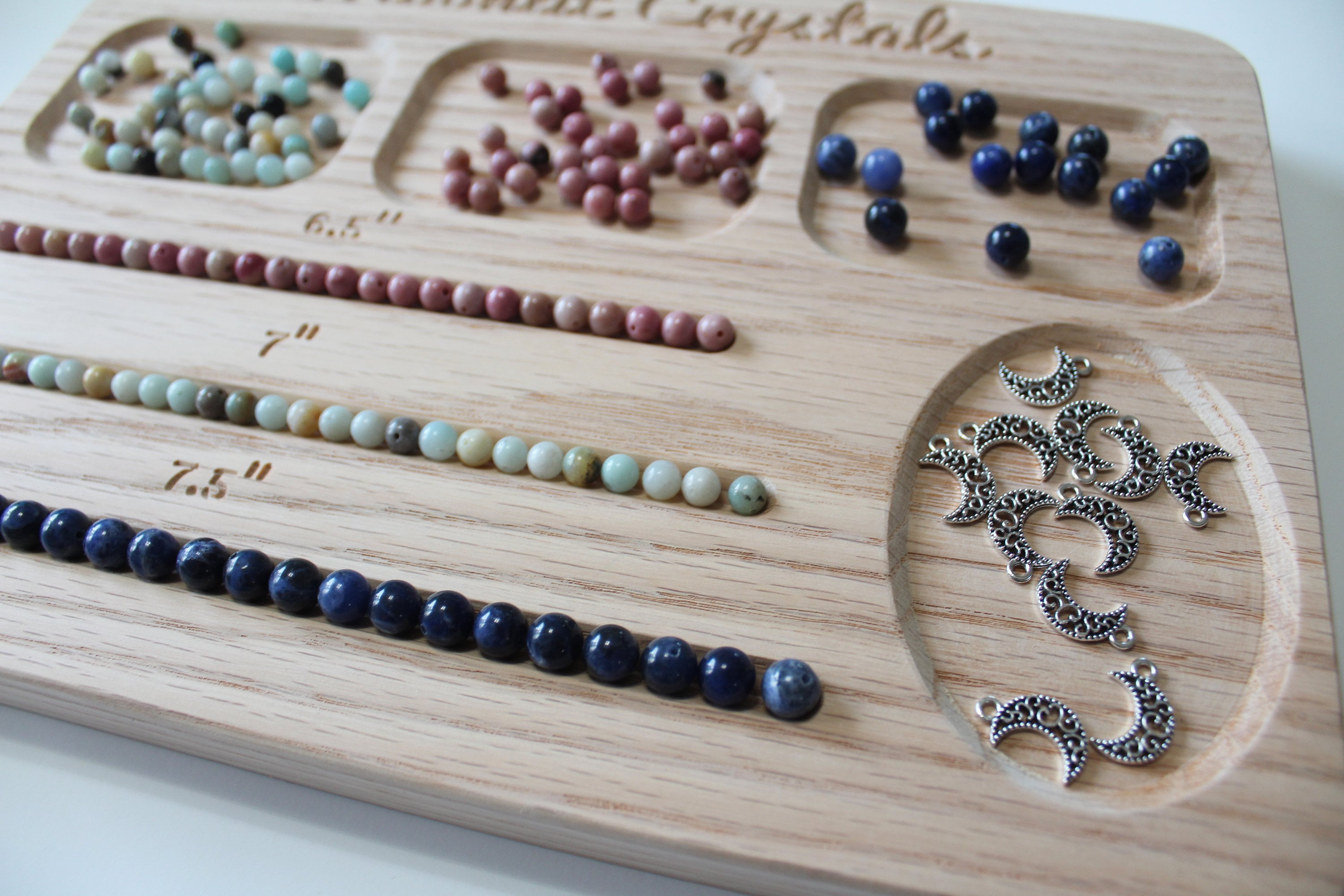 Red Oak Bracelet Bead Board Mala Design Board Personalized Bead Design ...