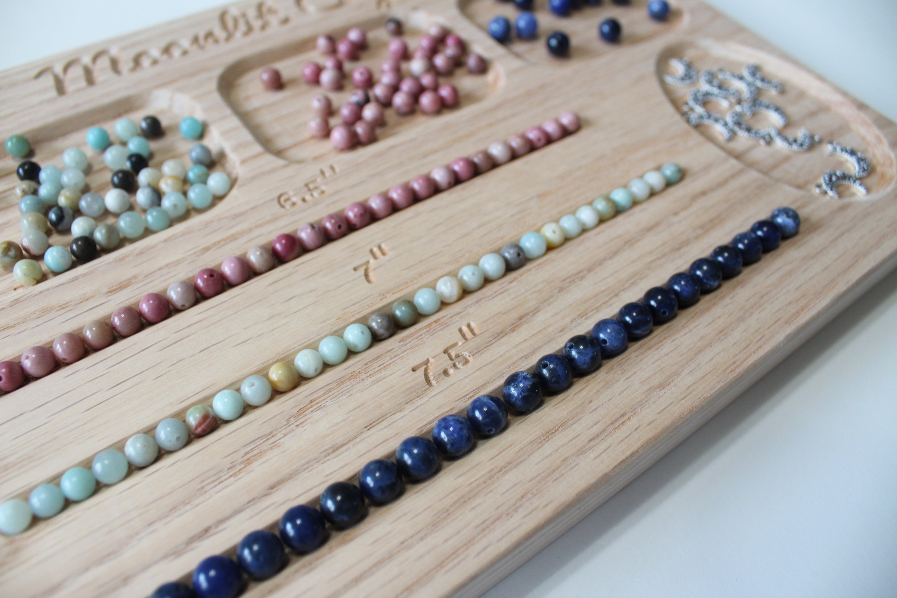 Red Oak Bracelet Bead Board Mala Design Board Personalized Bead Design ...