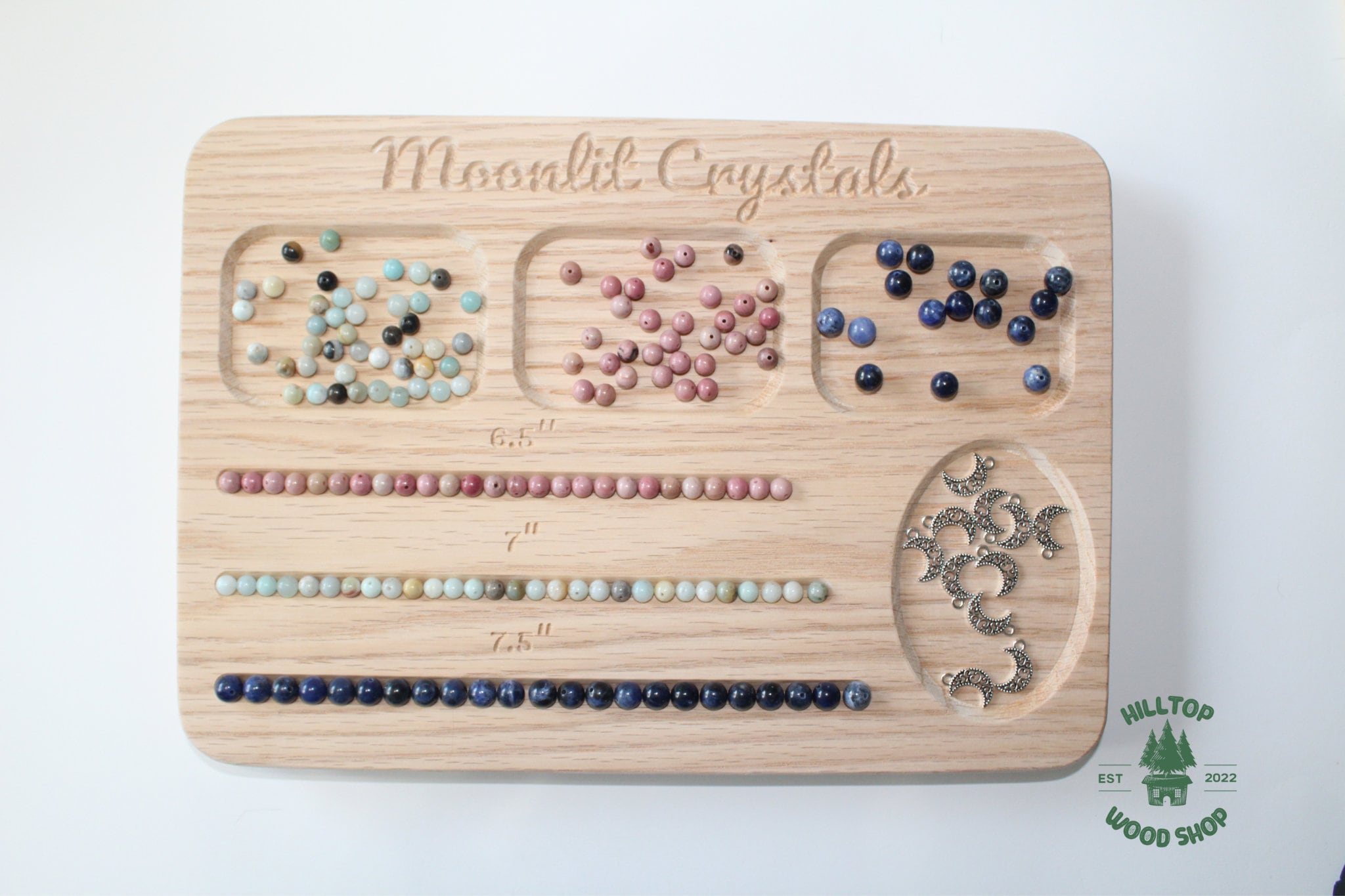 Red Oak Bracelet Bead Board Mala Design Board Personalized Bead Design ...