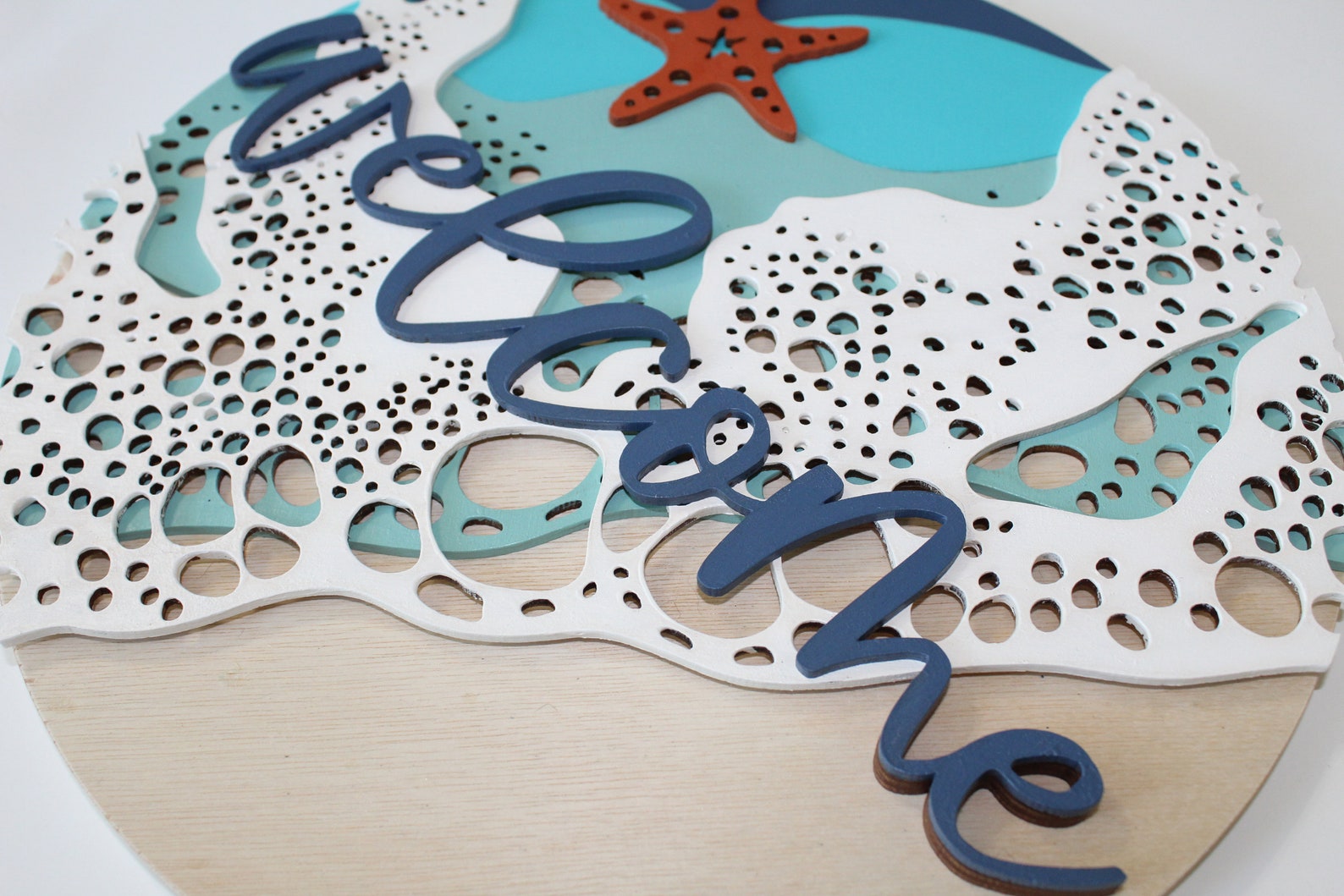 Beach Welcome Sign for Front Door Hanger Ocean Welcome Signs - Etsy