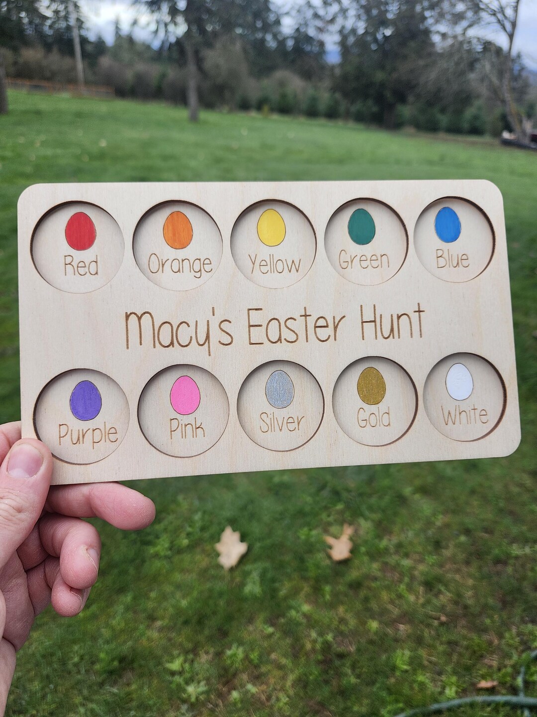 Easter Egg Hunt Scavenger Board Color Hunt for Kids Wooden Montessori ...