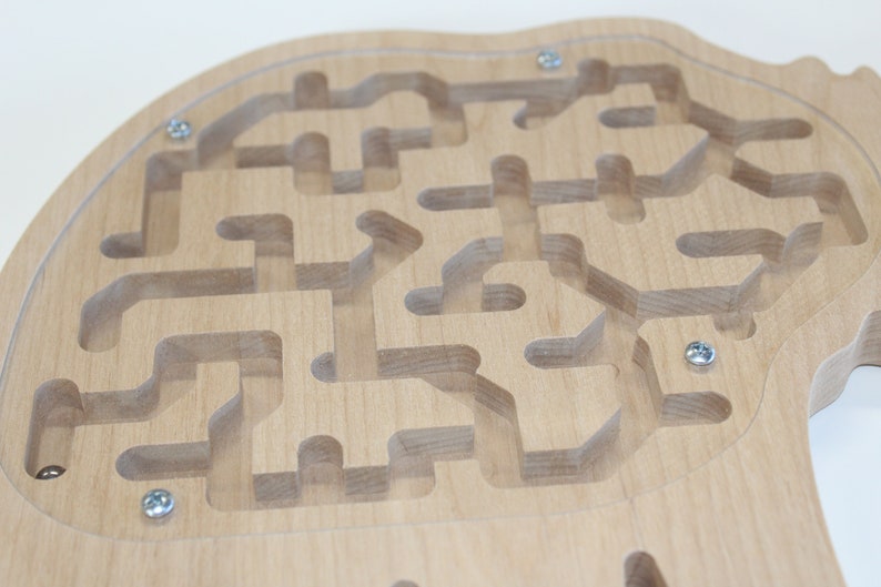Bear Maze Kids Wooden Marble Maze Handmade Wooden Puzzle Game - Etsy