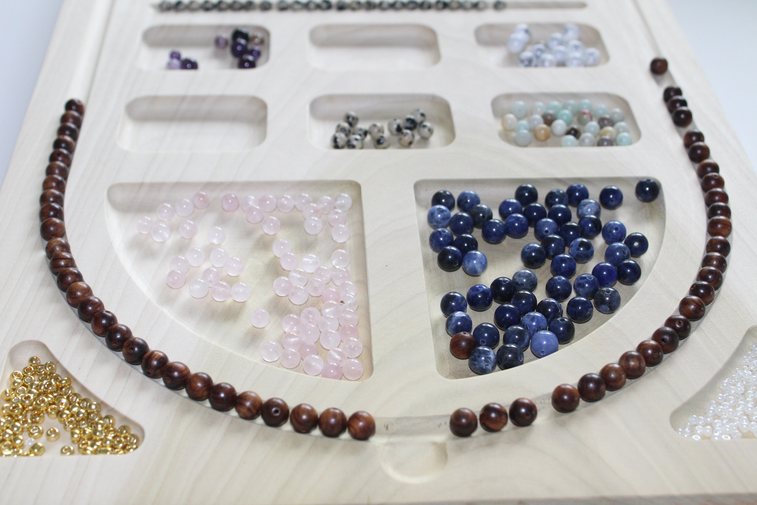 Mala Bead Design Board Wood Jewelry Beading Tray Necklace - Etsy