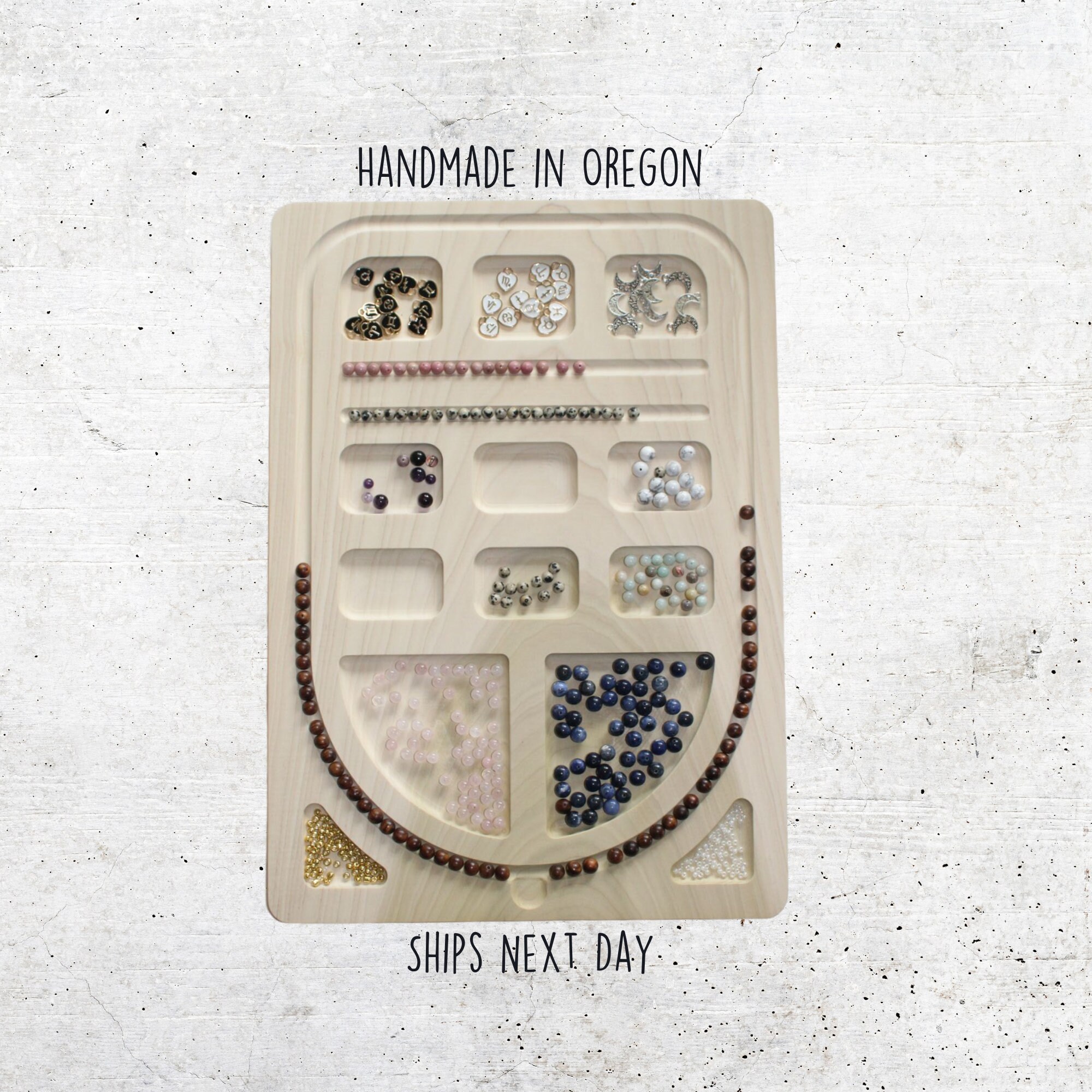 Mala Bead Design Board Wood Jewelry Beading Tray Necklace - Etsy