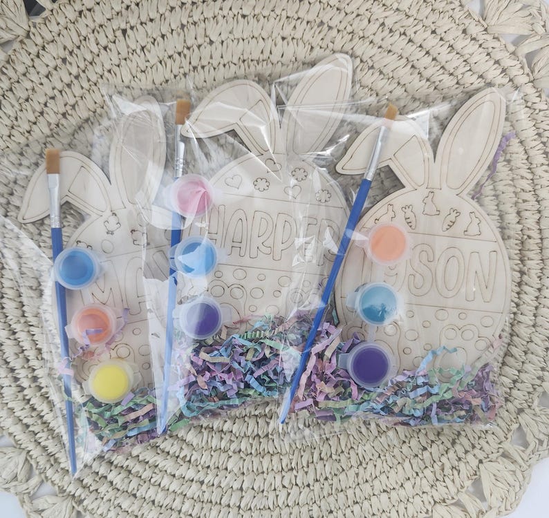 Easter Egg Paint Kit, Kids Easter Craft, Custom Easter Bunny, Easter ...