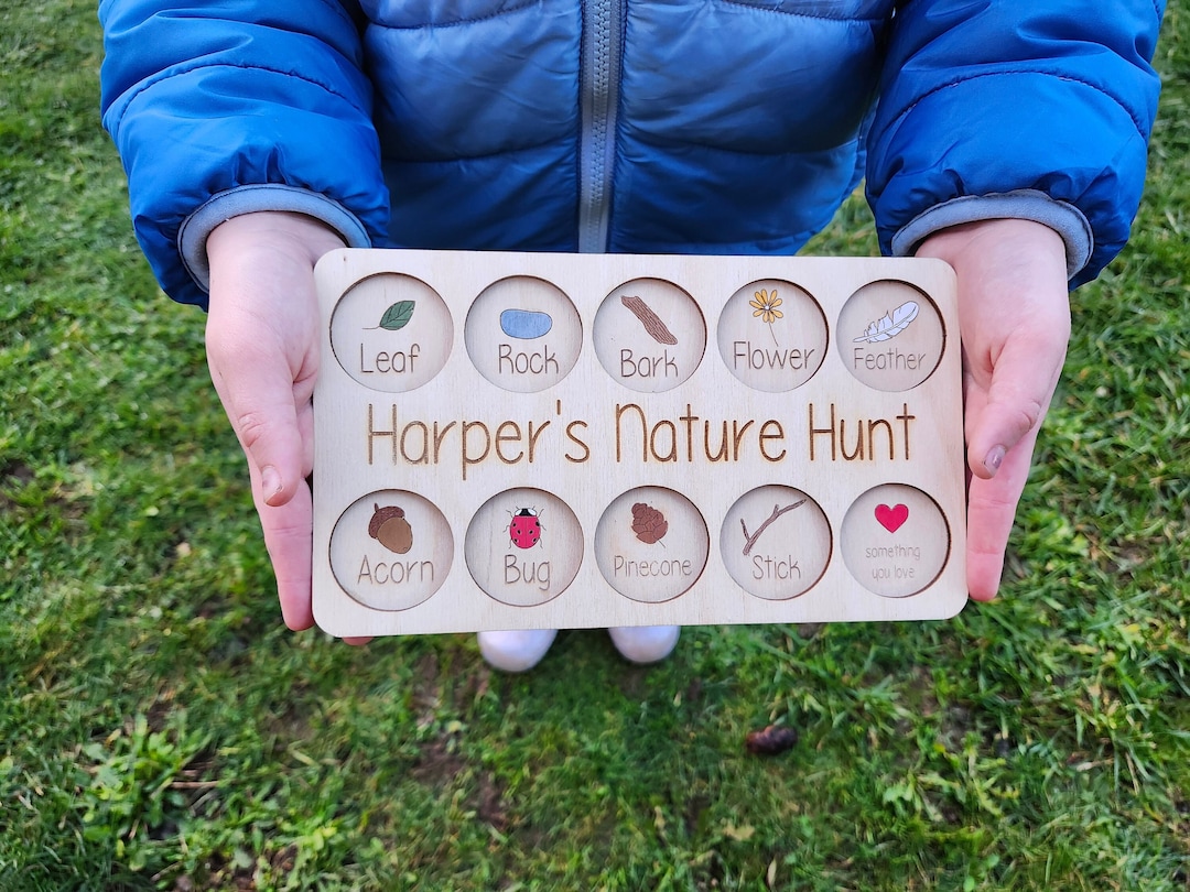 Nature Hunt Board Montessori Scavenger Hunt Personalized Nature ...