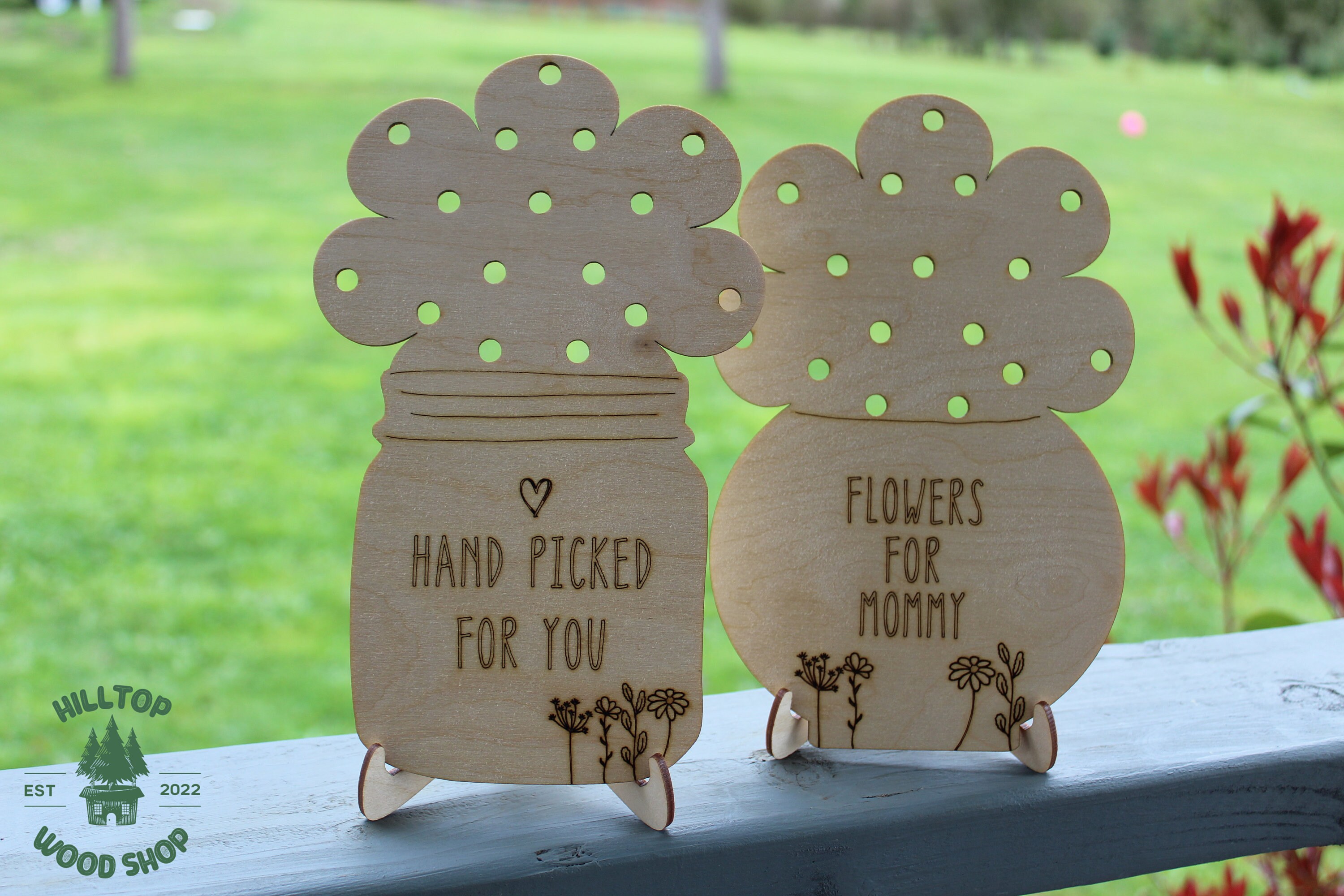Hand Picked Flower Holder for Mom, Flower Stand, Picked Flower Stand ...